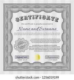 Grey Certificate Template Quality Background Customizable Stock Vector ...