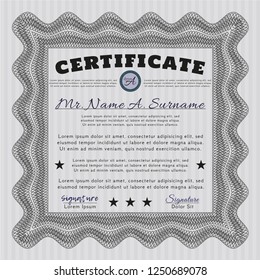 Grey Certificate Diploma Template Customizable Easy Stock Vector ...