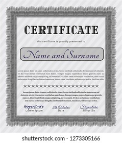 Grey Certificate Perfect Design Linear Background Stock Vector (Royalty ...
