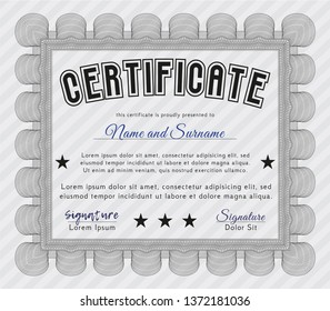 Grey Certificate Template Quality Background Detailed Stock Vector ...