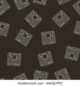 Grey Circuit Board Seamless Pattern Isolated Stock Vector (Royalty Free ...