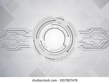 Grey Circuit Technology Background Stock Vector (Royalty Free ...