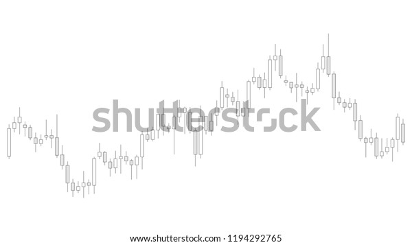 Grey Color Candlestick Chart Financial Market Stock Vector (Royalty ...