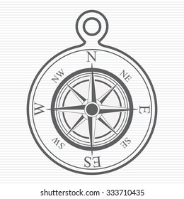 Grey Compass Concept Over White Background Stock Vector (Royalty Free ...