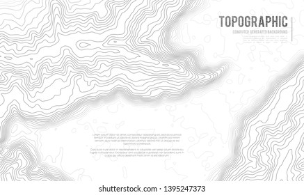 Grey Contours Vector Topography Geographic Mountain Stock Vector ...