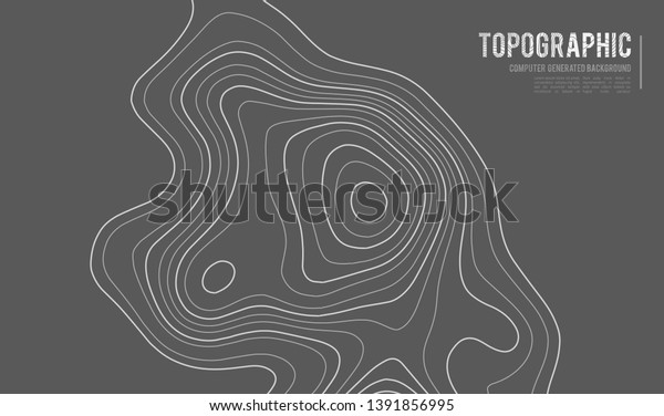 Grey Contours Vector Topography Geographic Mountain Stock Vector ...
