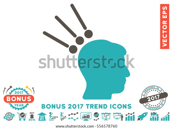 Grey Cyan Head Test Connectors Pictogram Stock Vector (Royalty Free ...