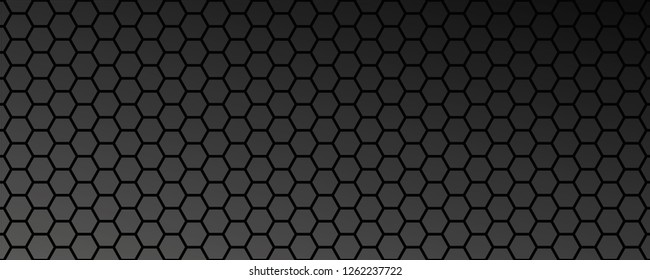 Grey Dark Honeycomb Background Vector Illustration Stock Vector ...