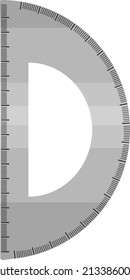 Grey Degree Ruler Illustration Vector On Stock Vector (Royalty Free ...