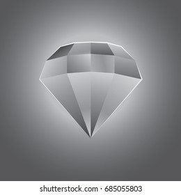 Diamond Circle Metallic Icon Jewellery Symbol Stock Vector (Royalty ...