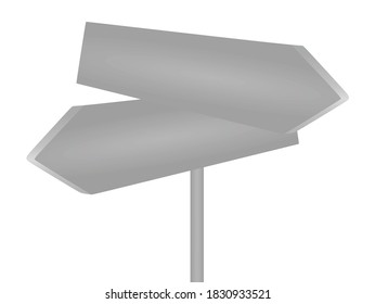 Blank Road Sign Isolated On White Stock Photo 1892608624 | Shutterstock