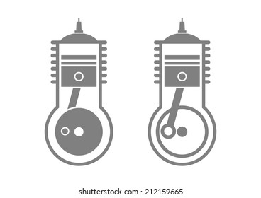 Engine Vector Icon On White Background Stock Vector (Royalty Free ...
