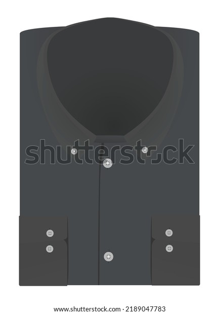 Grey Folded Shirt Vector Illustration Stock Vector (Royalty Free ...