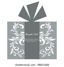 Grey Gift Box Card Stock Vector (Royalty Free) 98051468 | Shutterstock