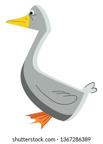 Grey Goose Yellow Beak Vector Stock Vector (Royalty Free) 1367286389