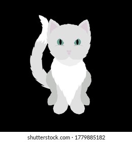 Grey Grumpy Cat Vector Illustration Stock Vector (Royalty Free ...