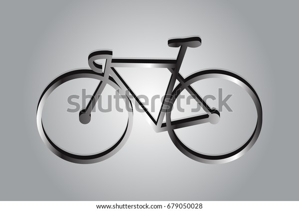 Grey Icon Bicycle Vector Illustration Stock Vector (Royalty Free ...