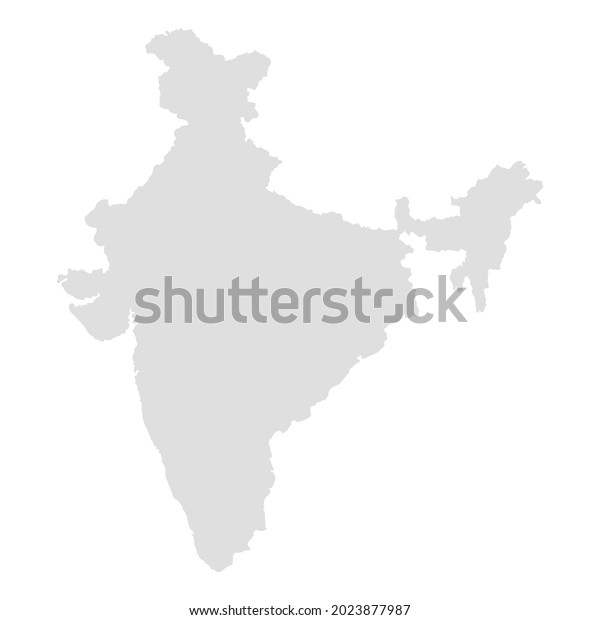 Grey India National Map Vector Image Stock Vector (Royalty Free ...