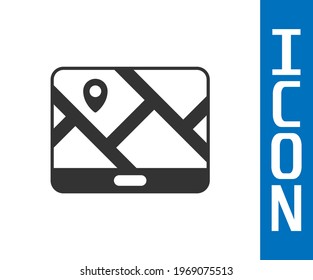 Grey Infographic City Map Navigation Icon Stock Vector (Royalty Free ...