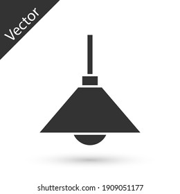 Grey Lamp Hanging Icon Isolated On Stock Vector (Royalty Free ...
