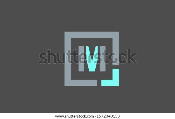 Grey Letter M Alphabet Logo Design Stock Vector (Royalty Free ...