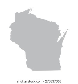 Wisconsin Blank Map Outlines Usa Stock Vector (Royalty Free) 1929074651