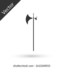 Grey Medieval Halberd Icon Isolated On Stock Vector (Royalty Free ...