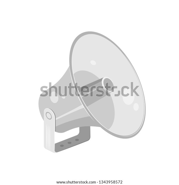 Grey Megaphone Isolated On White Background Stock Vector (Royalty Free ...