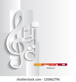 Grey Music Background Notes Abstract Illustration Stock Vector (Royalty ...