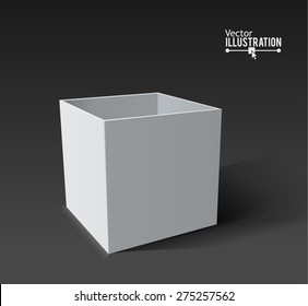 Grey Open Box Realistic Shadows Vector Stock Vector (Royalty Free ...