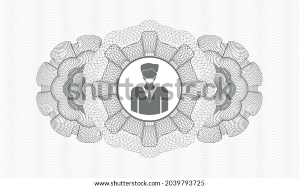 Grey Passport Emblem Vector Illustration Detailed Stock Vector (Royalty ...