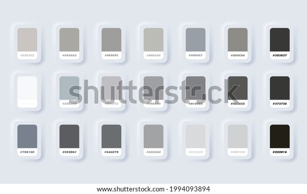 Grey Pastel Colour Palette Vector Catalog Stock Vector (Royalty Free ...