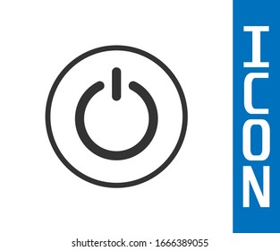 Grey Power Button Icon Isolated On Stock Vector (Royalty Free ...