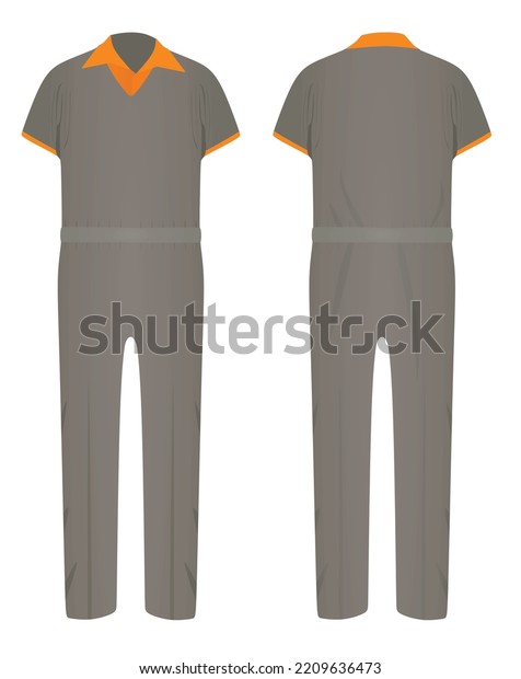Grey Prison Uniform Vector Illustration Stock Vector (Royalty Free ...