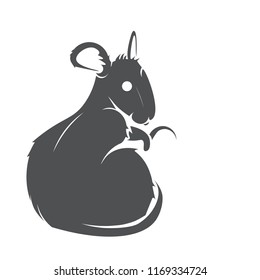 Grey Rat Vector Illustration Stock Vector (Royalty Free) 1169334724 ...