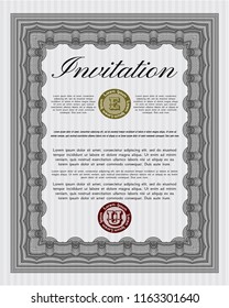 Grey Retro Invitation Background Cordial Design: vector de stock (libre ...