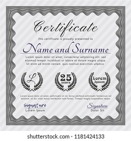 Grey Sample Certificate Detailed Quality Background Stock Vector ...