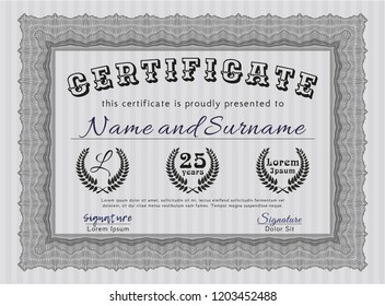 Grey Sample Certificate Diploma Great Quality Stock Vector (Royalty ...