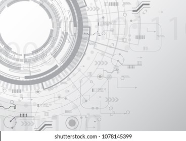 Grey Several Circuit Technology Background Stock Vector (Royalty Free ...