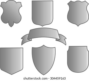 Grey Shield Silhouette Stock Vector (Royalty Free) 304459163 | Shutterstock