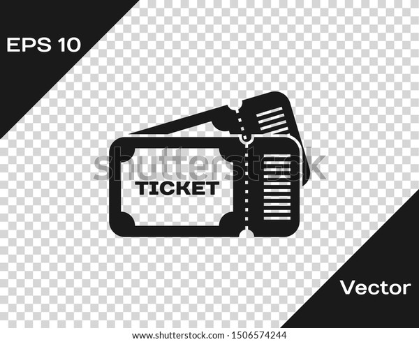 Grey Ticket Icon Isolated On Transparent Stock Vector (Royalty Free ...