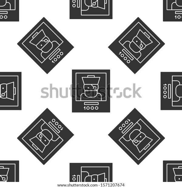 Grey Wanted Poster Pirate Icon Isolated Stock Vector (Royalty Free ...