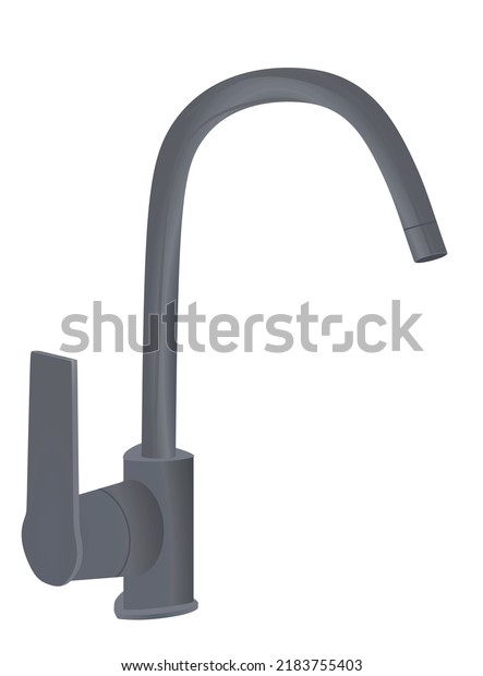 Grey Water Faucet Vector Illustration Stock Vector (Royalty Free ...
