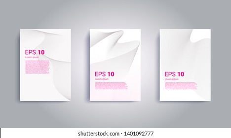 Grey Waves A4 Flyer Template Stock Vector (Royalty Free) 1401092777 ...