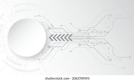 Grey White Abstract Technology Background Various Stock Vector (Royalty ...