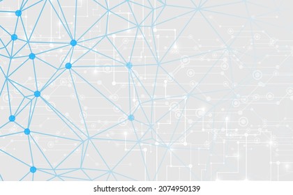 Grey White Abstract Technology Background Various Stock Vector (Royalty ...
