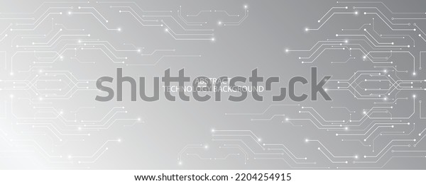 Grey White Abstract Technology Backgroundhi Tech Stock Vector (Royalty ...