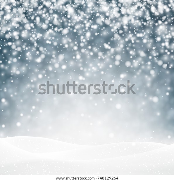 Grey Winter Landscape Background Snow Vector Stock Vector (Royalty Free ...