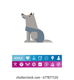 Grey Wolf Icon Stock Vector (Royalty Free) 677877133 | Shutterstock