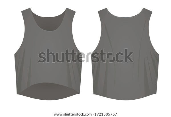 Grey Women Crop Top Vector Illustration Stock Vector (Royalty Free ...